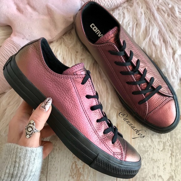 Converse | Shoes | Nwt Converse Id Leather Custom Low Tops Metallic ...